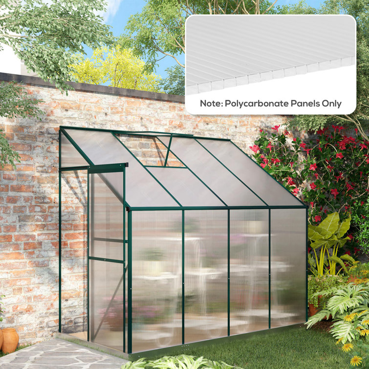 Outsunny 14 Piece Pack Of Polycarbonate Greenhouse Panels, 4' X 2' X 0.16" Twin-Wall ...